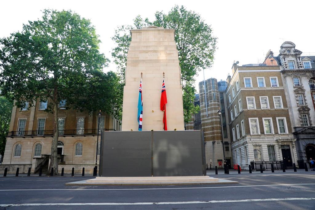 Statues boarded up in London as more protests expected