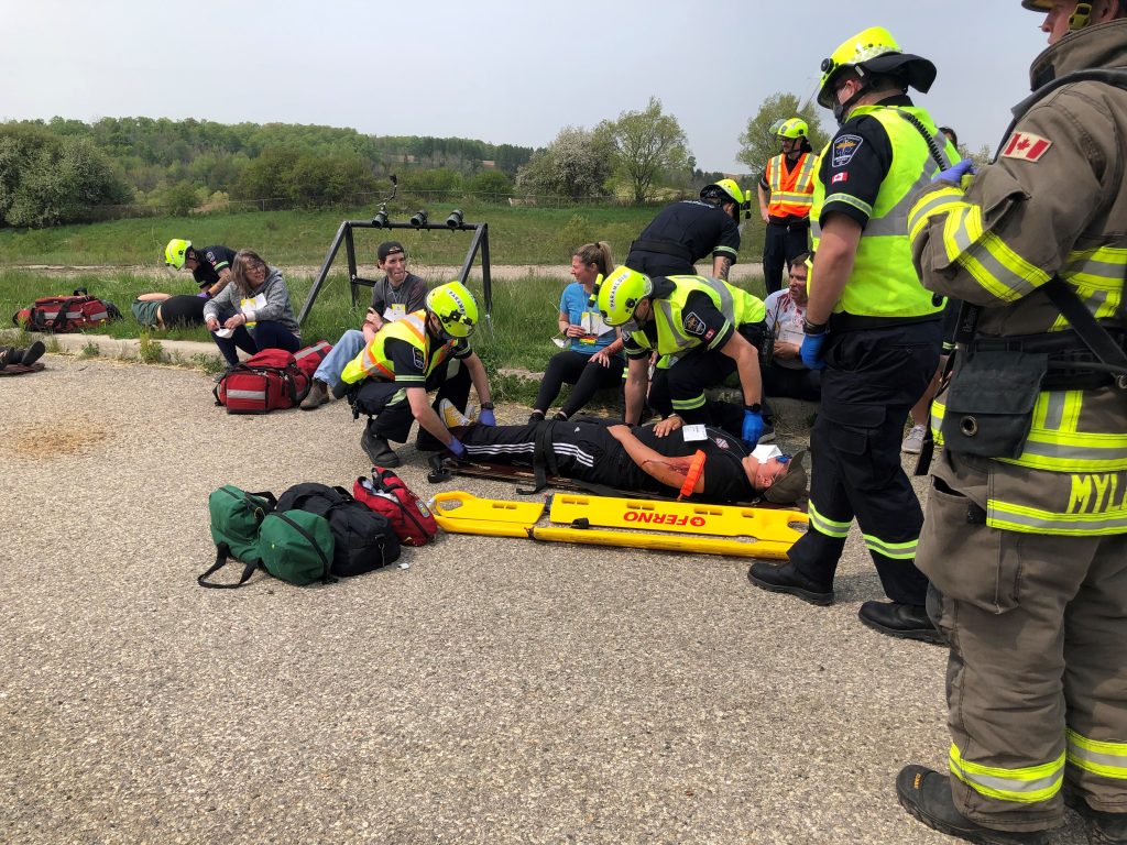 EMS, Fire recruits take part in mass casualty simulation training