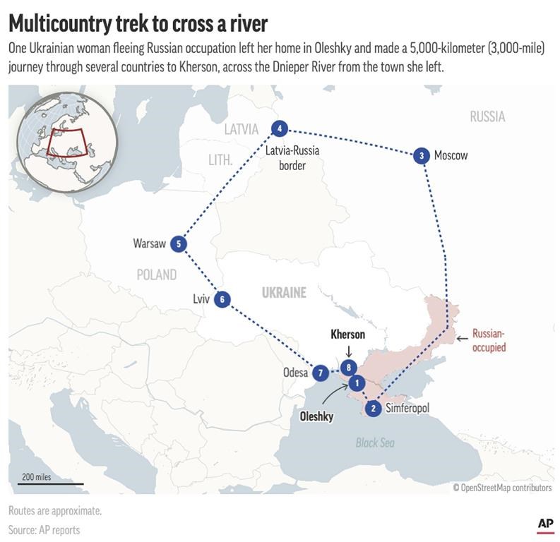 Desperate Ukrainians take long and uncertain journey to escape Russian ...