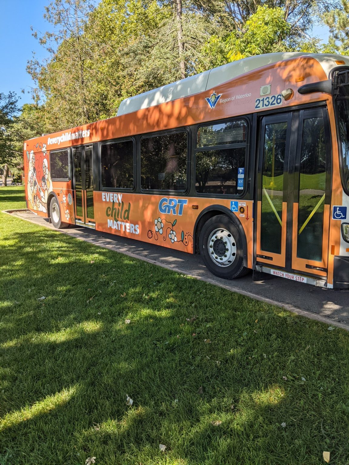 Indigenous artwork shared through bus wrap, mural