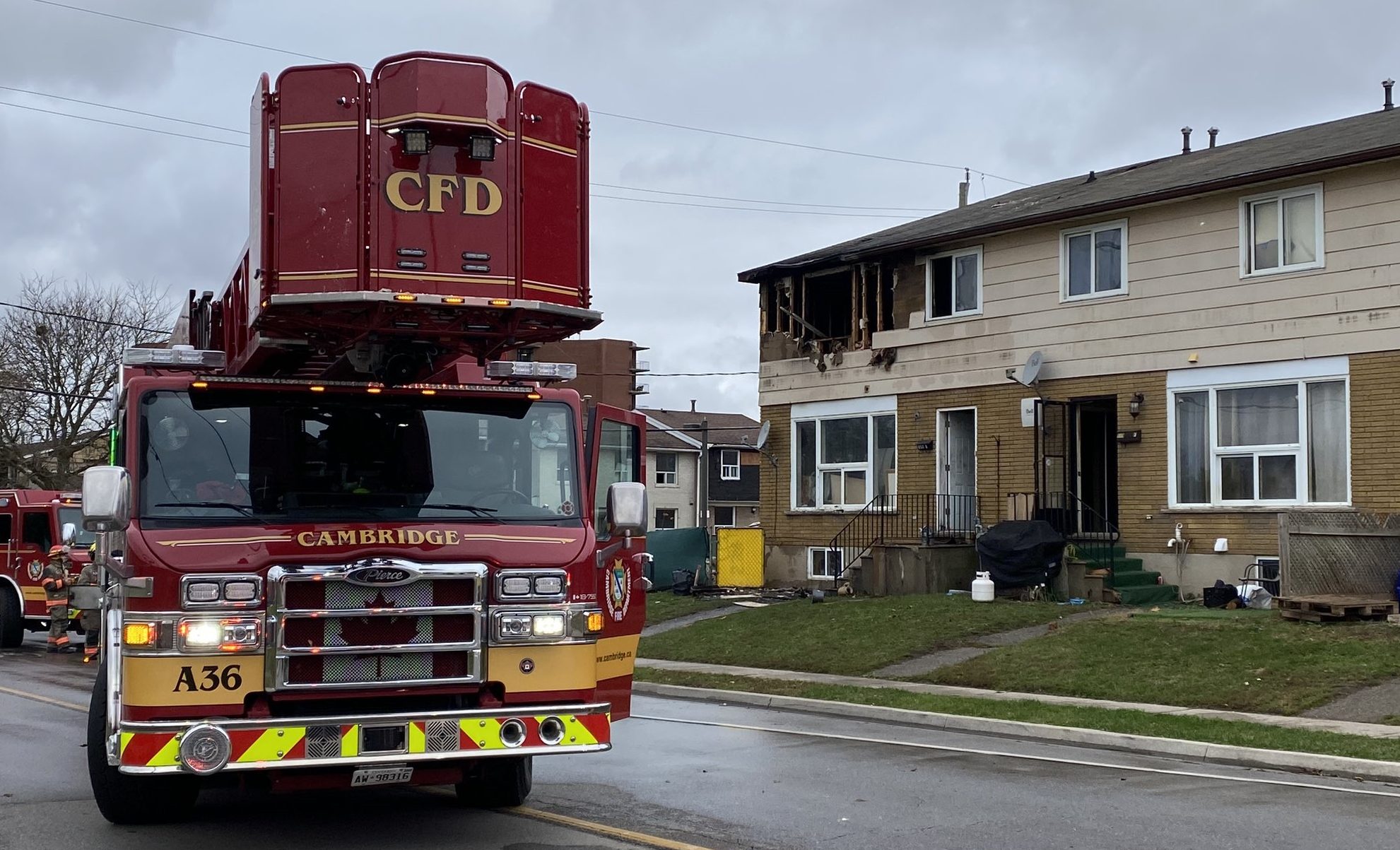 One injured after Langs Drive townhouse fire
