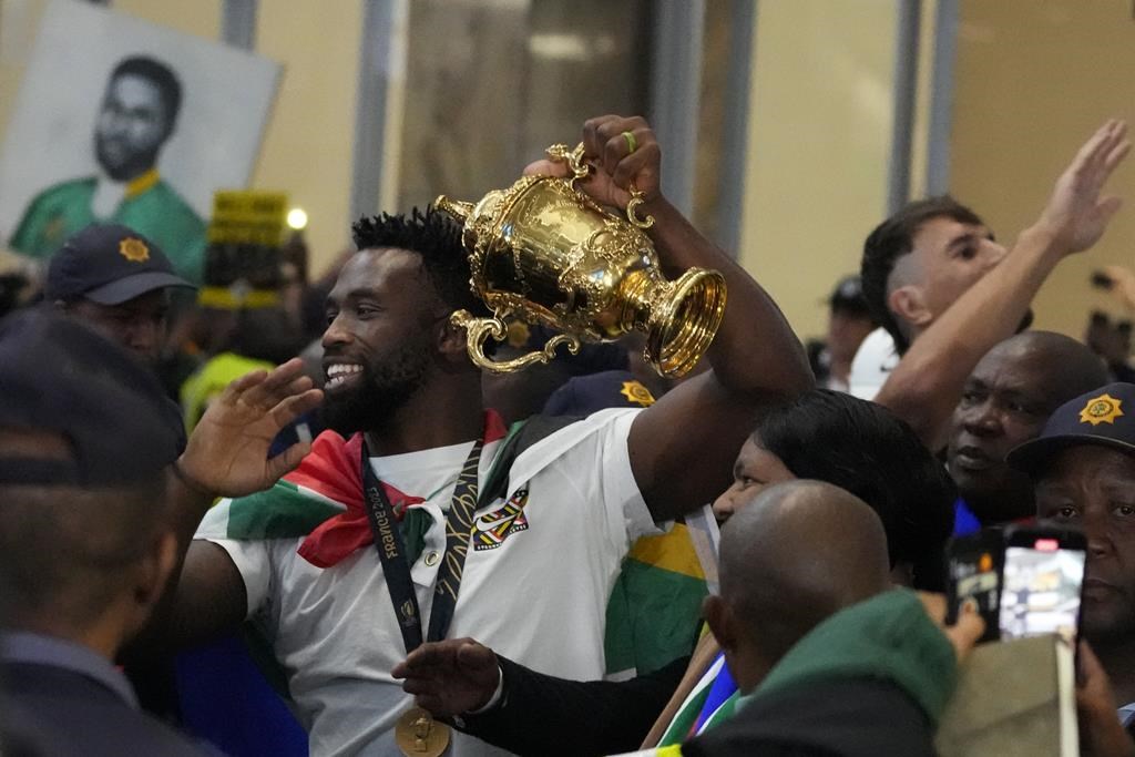 Springboks arrive to a heroes' welcome in South Africa after another ...