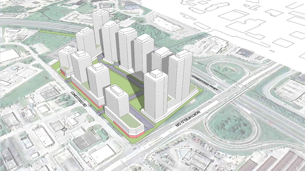 12 tower development approved for 65 Northfield Dr. West