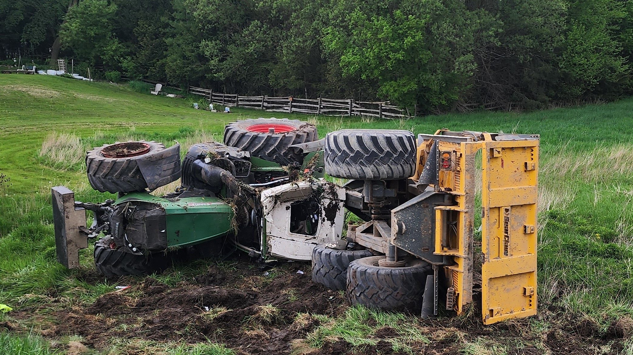 Tractor rollover in Wellesley leaves man airlifted to hospital
