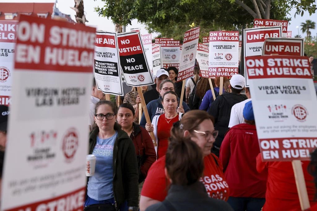 700 hotel union workers launch 48-hour strike at Virgin Hotels casino ...