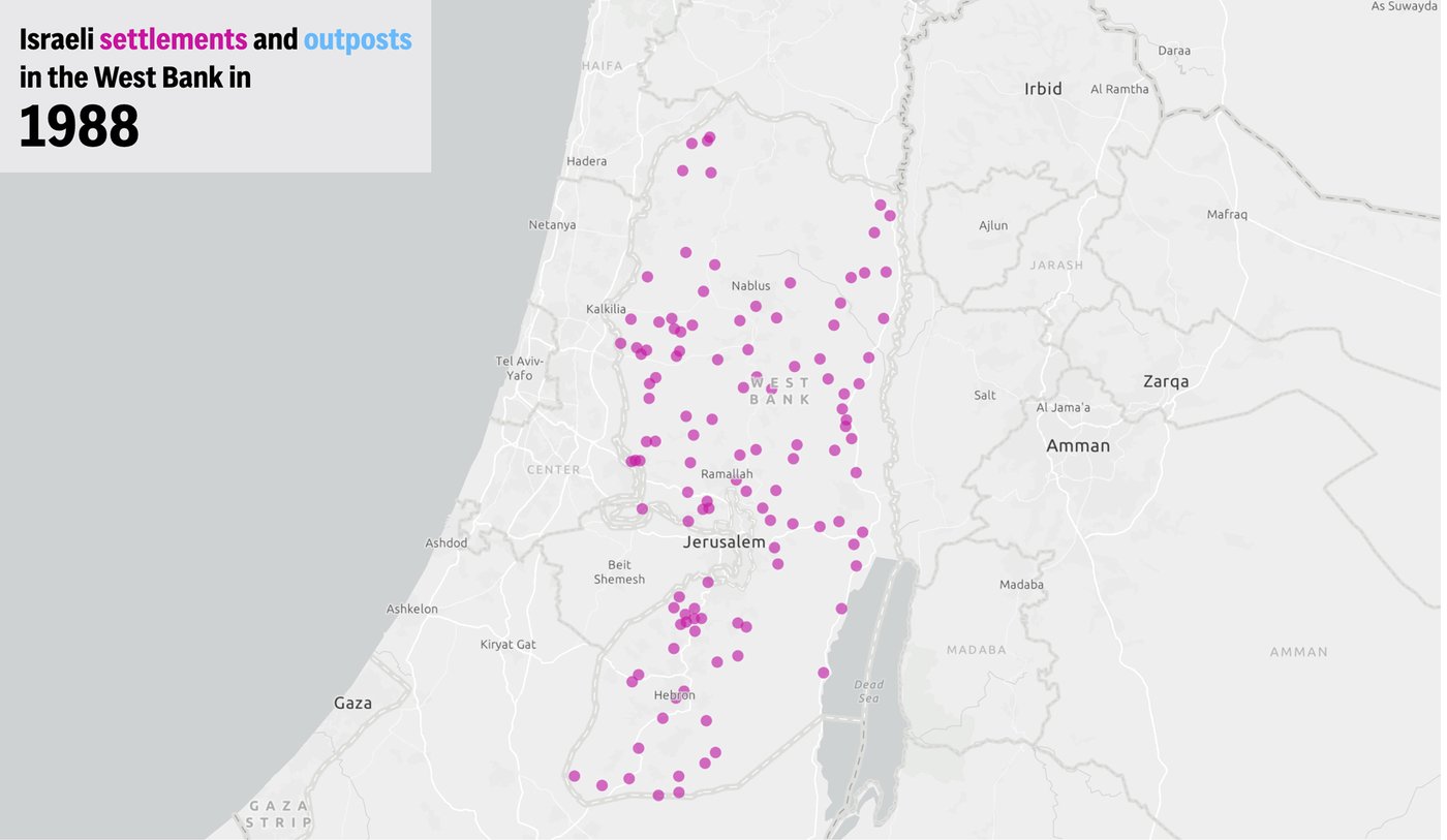 A look at how settlements have grown in the West Bank over the years