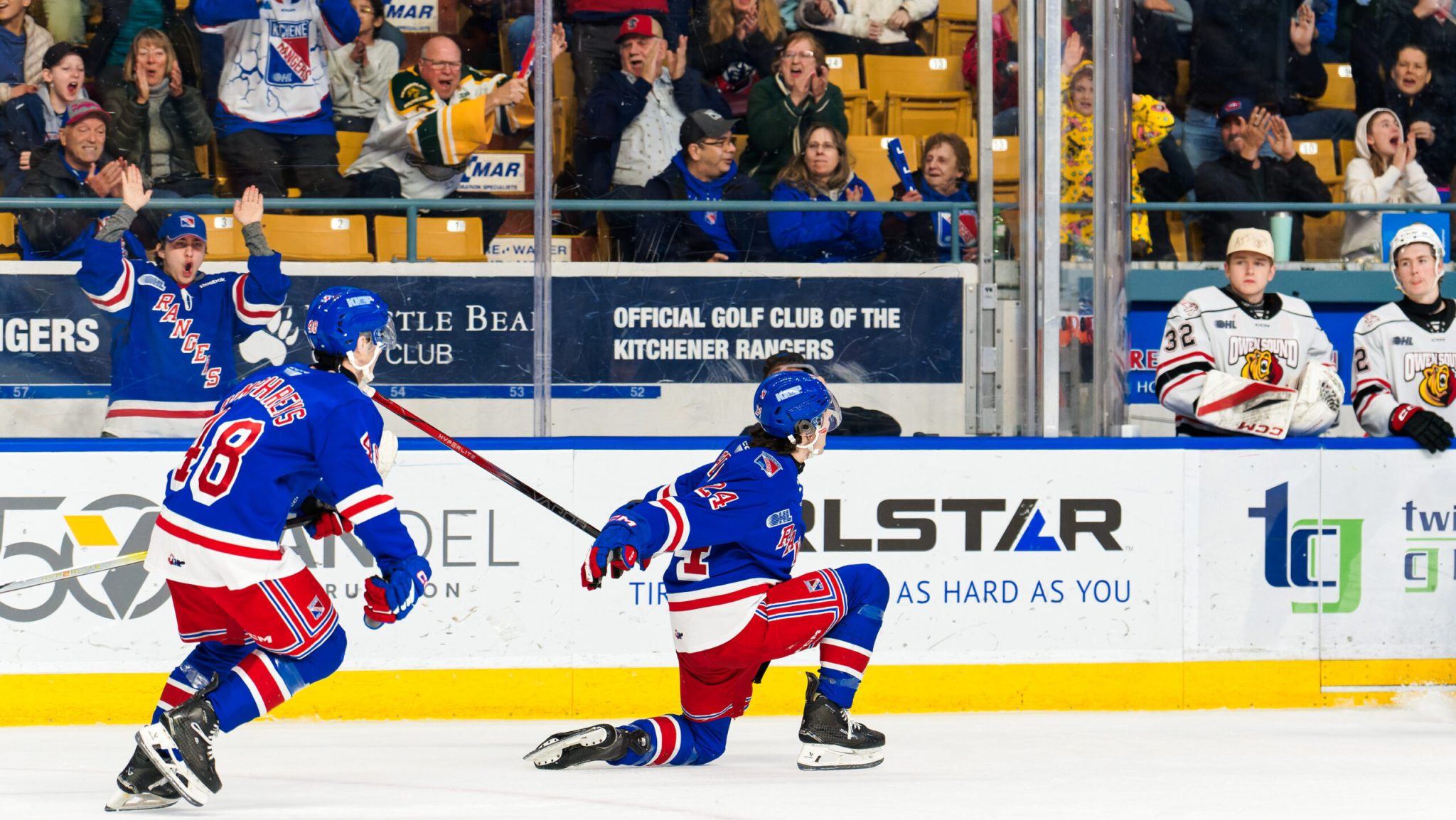 Kitchener Rangers hit 100-point mark after holding off the Attack