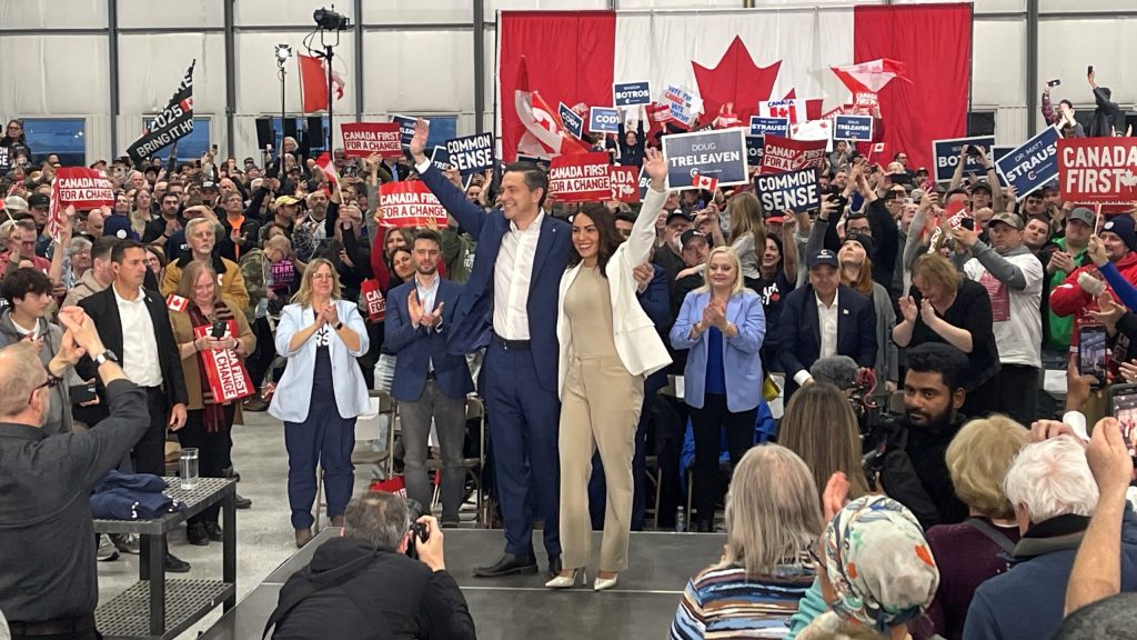 Poilievre holds rally in Breslau with large crowd