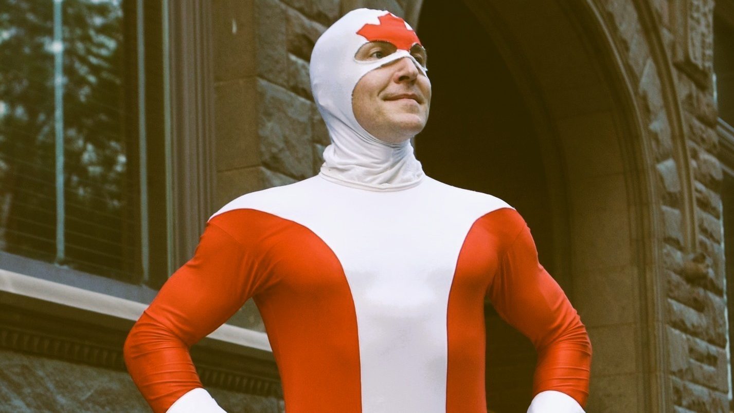 Original Captain Canuck costume found and brought to Cambridge