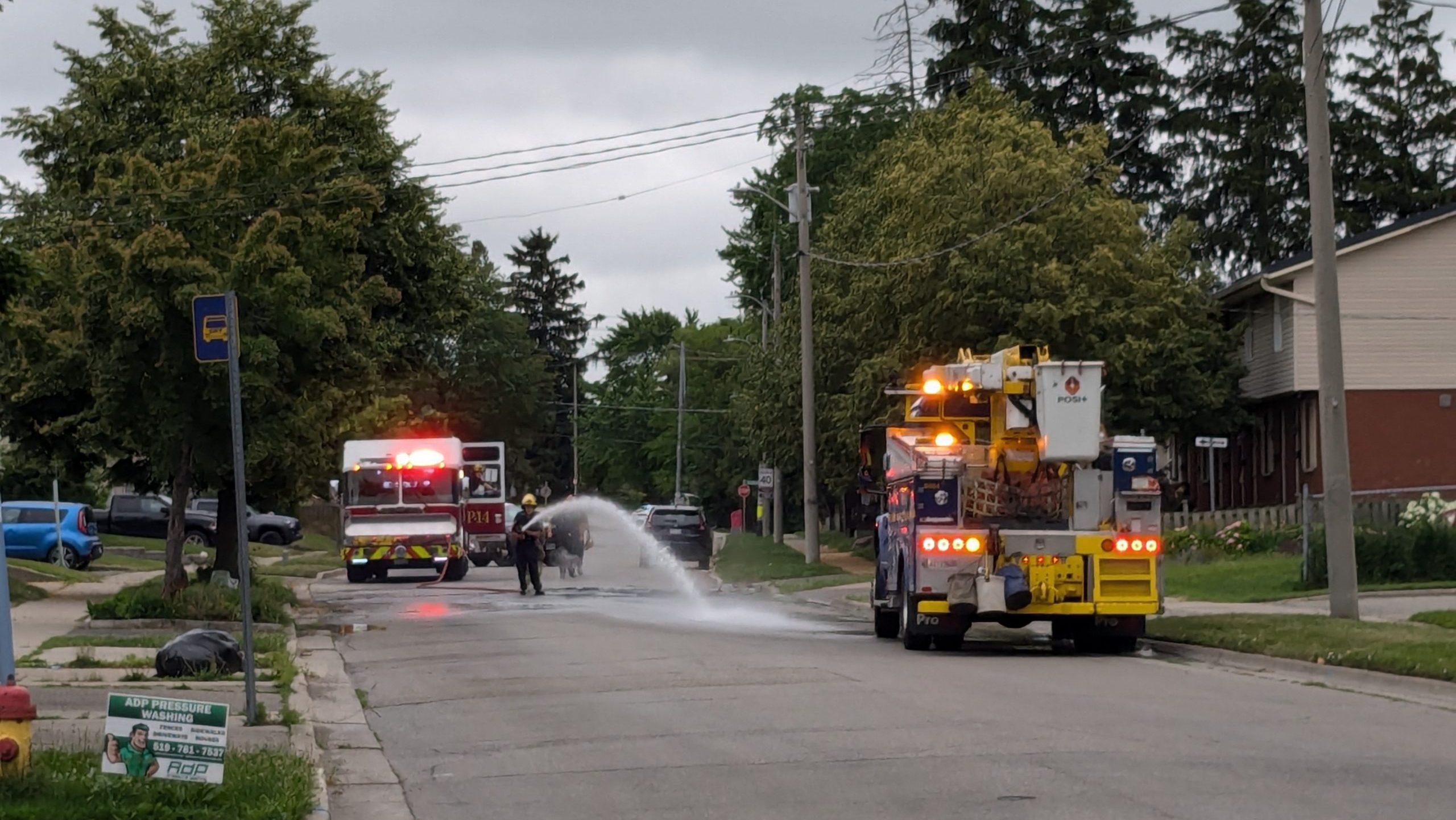 Downed hydro lines bring closure to Centreville area of Kitchener
