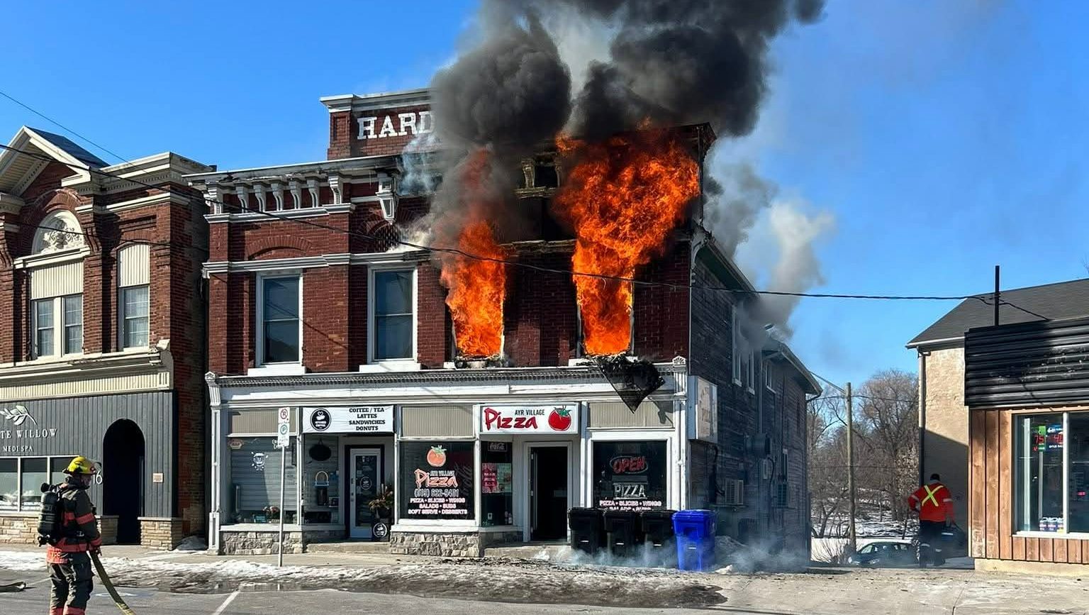 Community reeling after Ayr fire destroys building