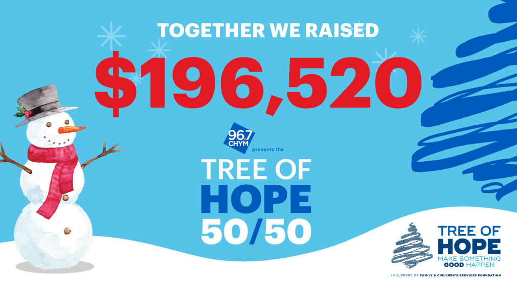 CHYM Tree of Hope 50/50 raises $196,520