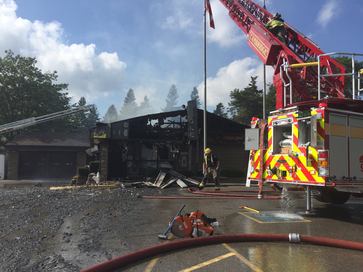 Crews dealing with fire at OPP detachment in Cambridge (update)