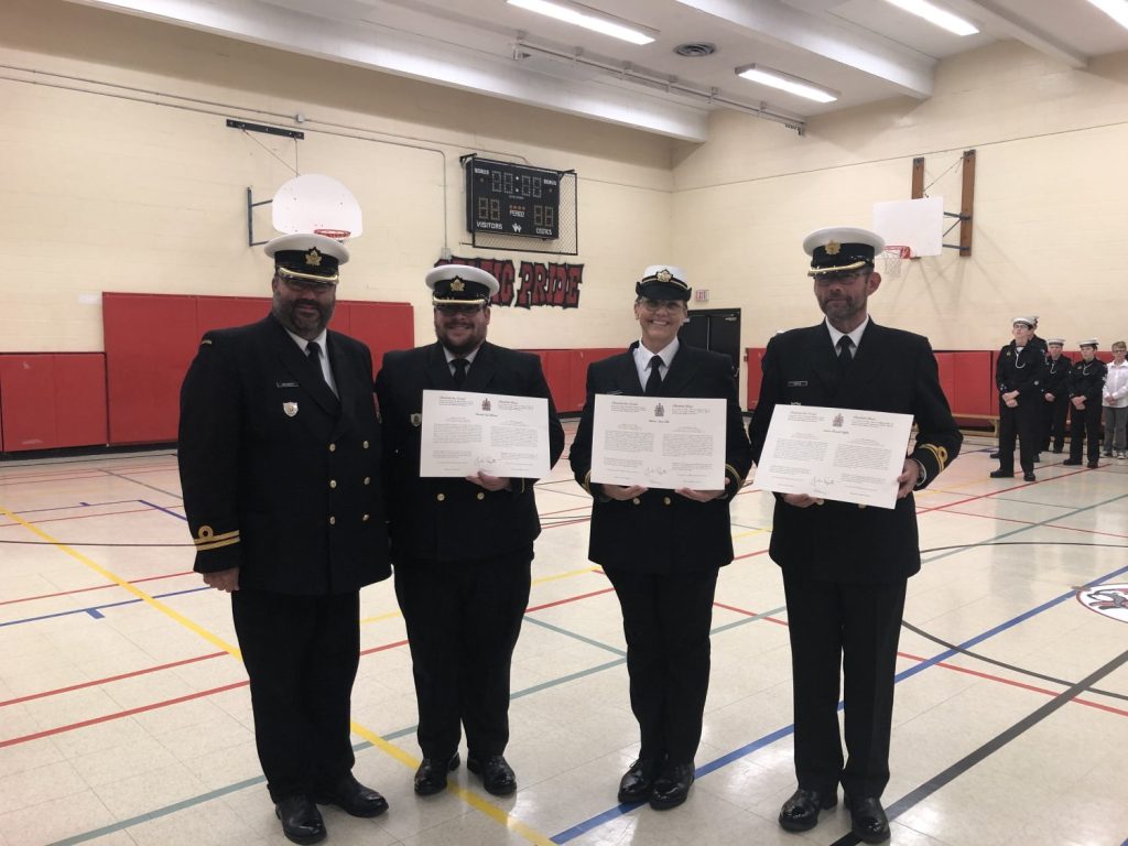 Three officers with local Sea Cadets receive Queen's Commissioning ...